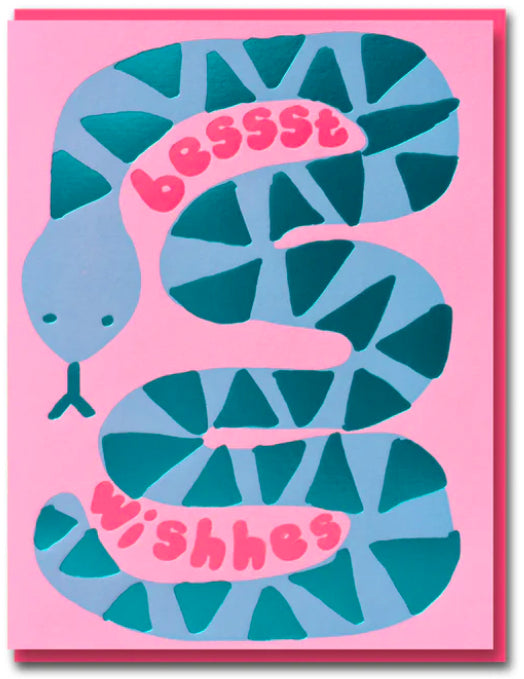 Best Wishes Snake greetings card – The Bookish Type