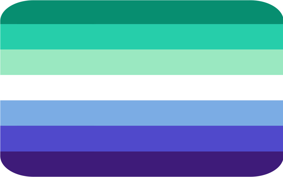 Gay Men MLM Pride Flag Sticker – The Bookish Type