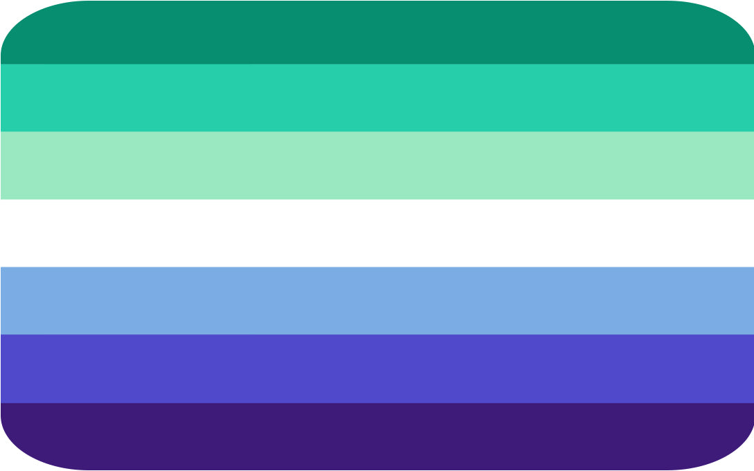 Gay Men MLM Pride Flag Sticker – The Bookish Type