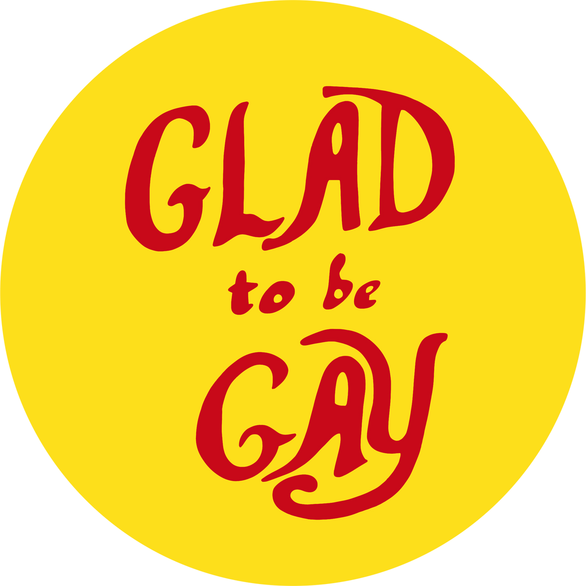 Glad To Be Gay Retro Sticker – The Bookish Type