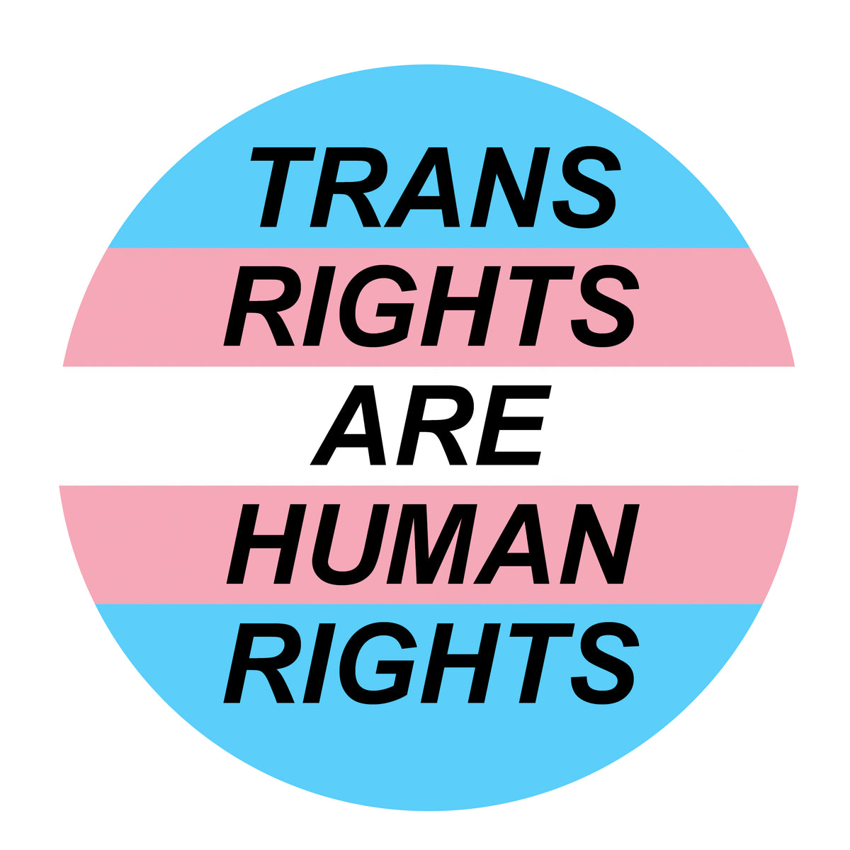 Trans Rights Are Human Rights Sticker – The Bookish Type